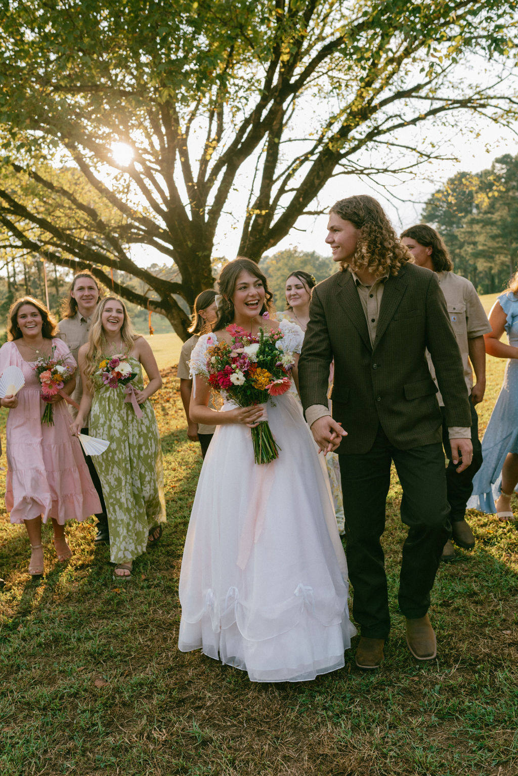 Colorful and Eclectic Backyard Intimate Wedding Day in Georgia ...