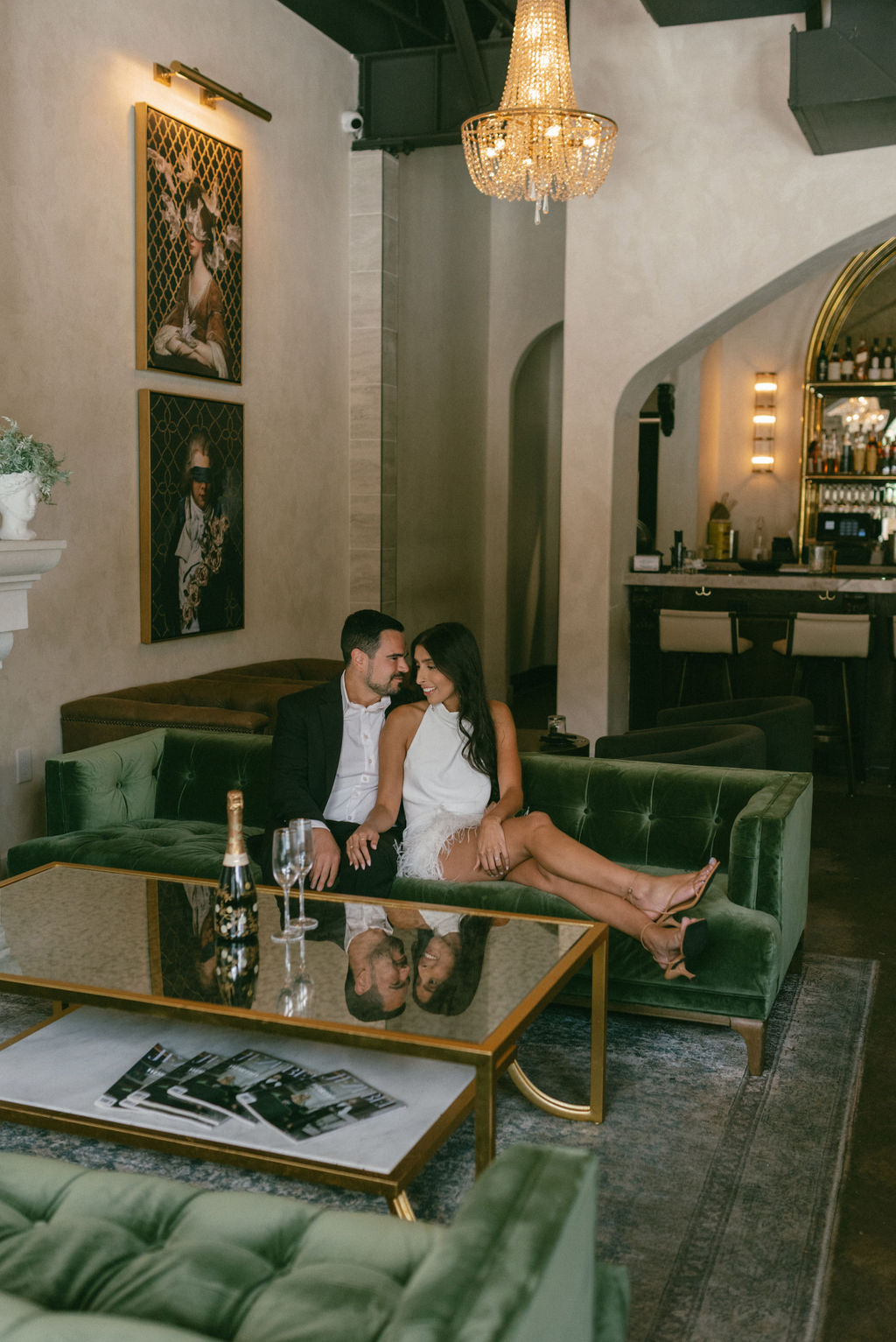 Romantic Engagement Session at Forum Cocktail Bar, GA ...