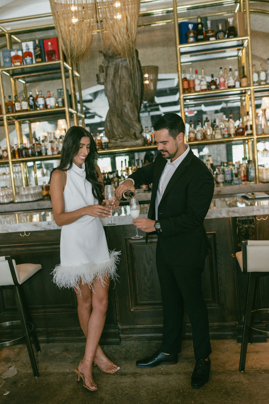 Romantic Engagement Session at Forum Cocktail Bar, GA ...